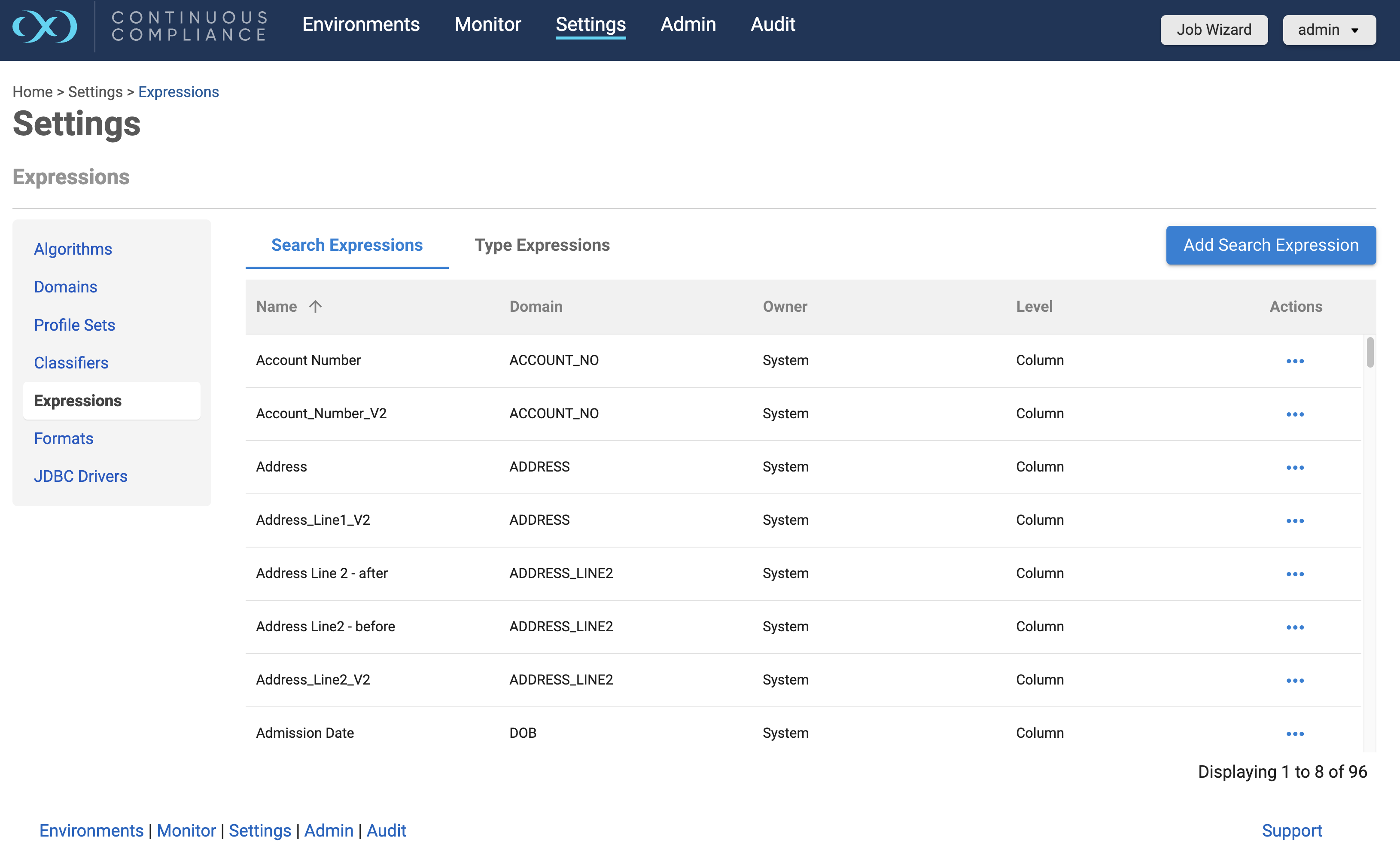Managing expressions